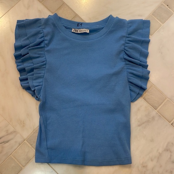 Zara | Tops | Zara Ruffle Top | Poshmark